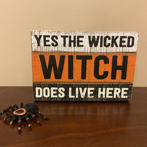 Designs By Kathy | Holiday | Halloween Wood Sign The Wicked Witch Lives ...